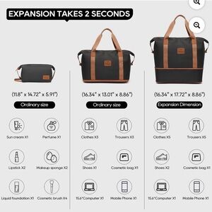 JoyWay | Bags | Joyway Travel Duffel Bag Expandable Shoulder Weekender ...